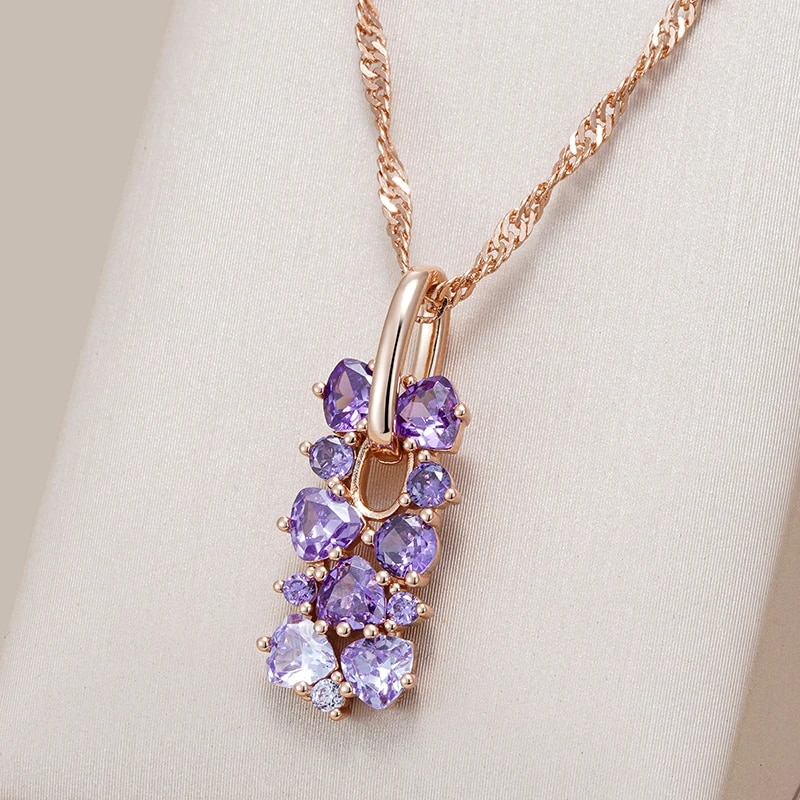 Collier violet élégant – Clara Beatriz